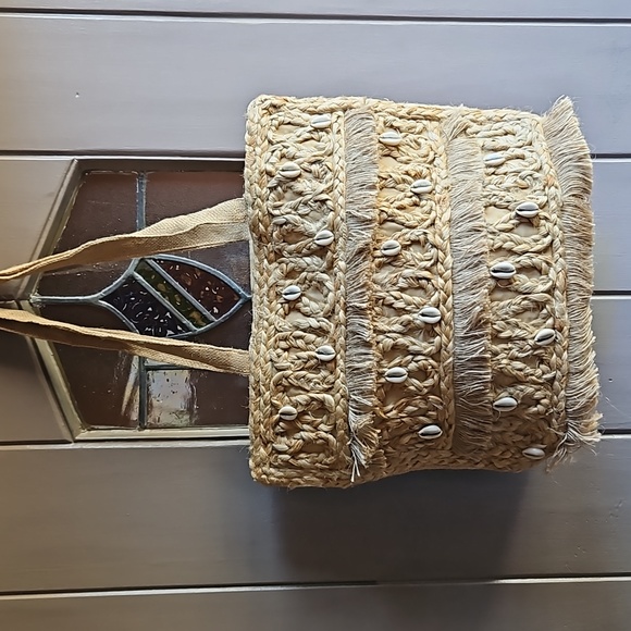 SALT + UMBER | Bags | Salt Umber Jute Shell Tote | Poshmark